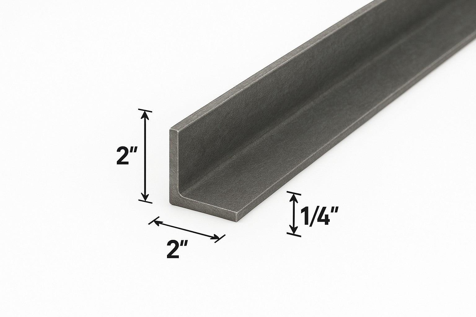 2” x 2” x 1/4” Steel Angle Iron A36 Hot Rolled Carbon Steel Lintel 0.2 ...