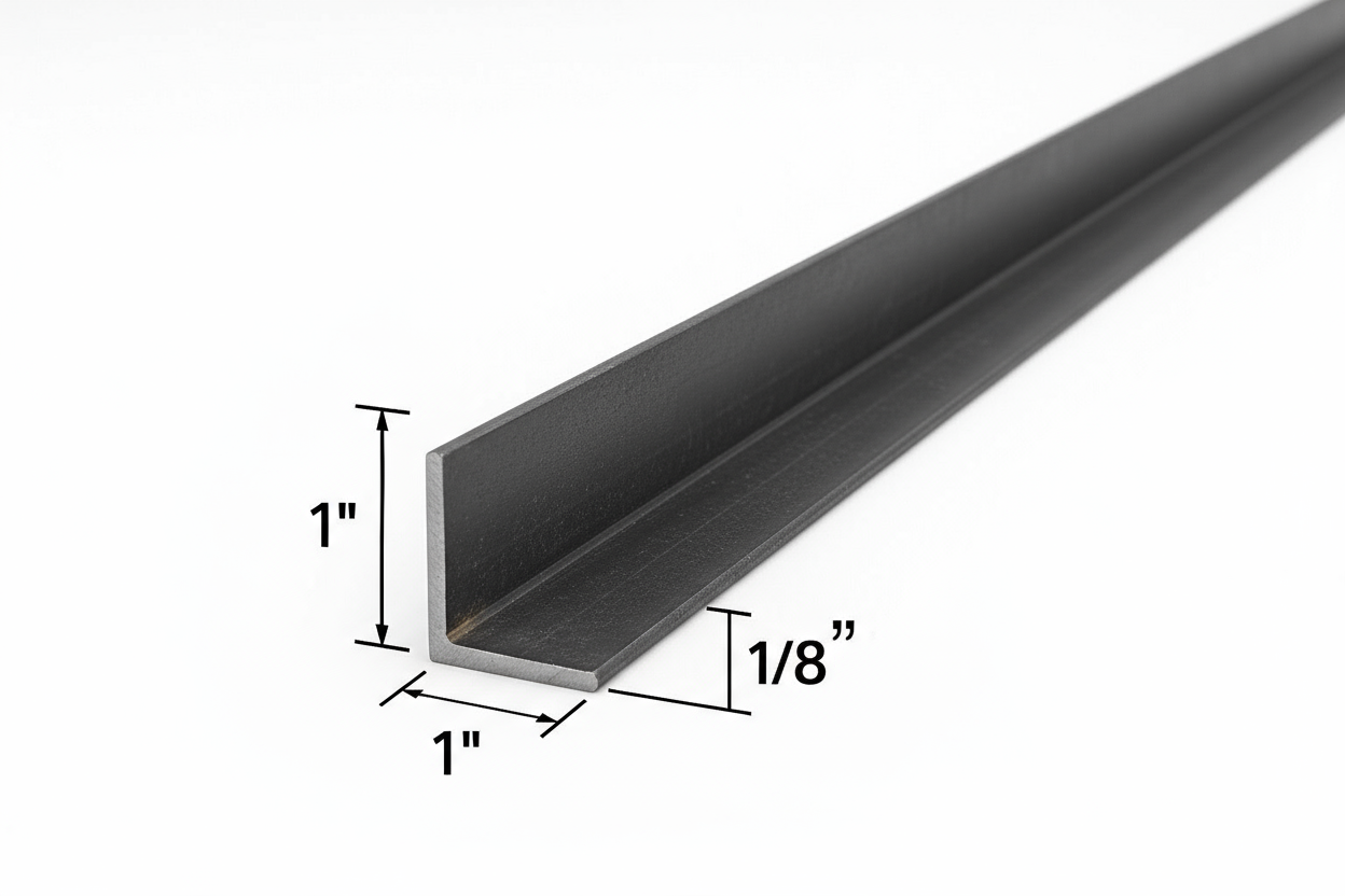 1" x 1" x 1/8" Steel Angle Iron A36 Hot Rolled Carbon Steel Brace 0.12 ...