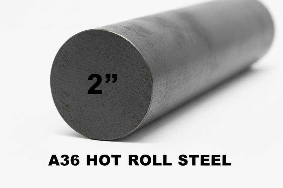 2" Solid Carbon Steel Round Bar A36 Hot Rolled Steel Rod Metal Shaft T ...