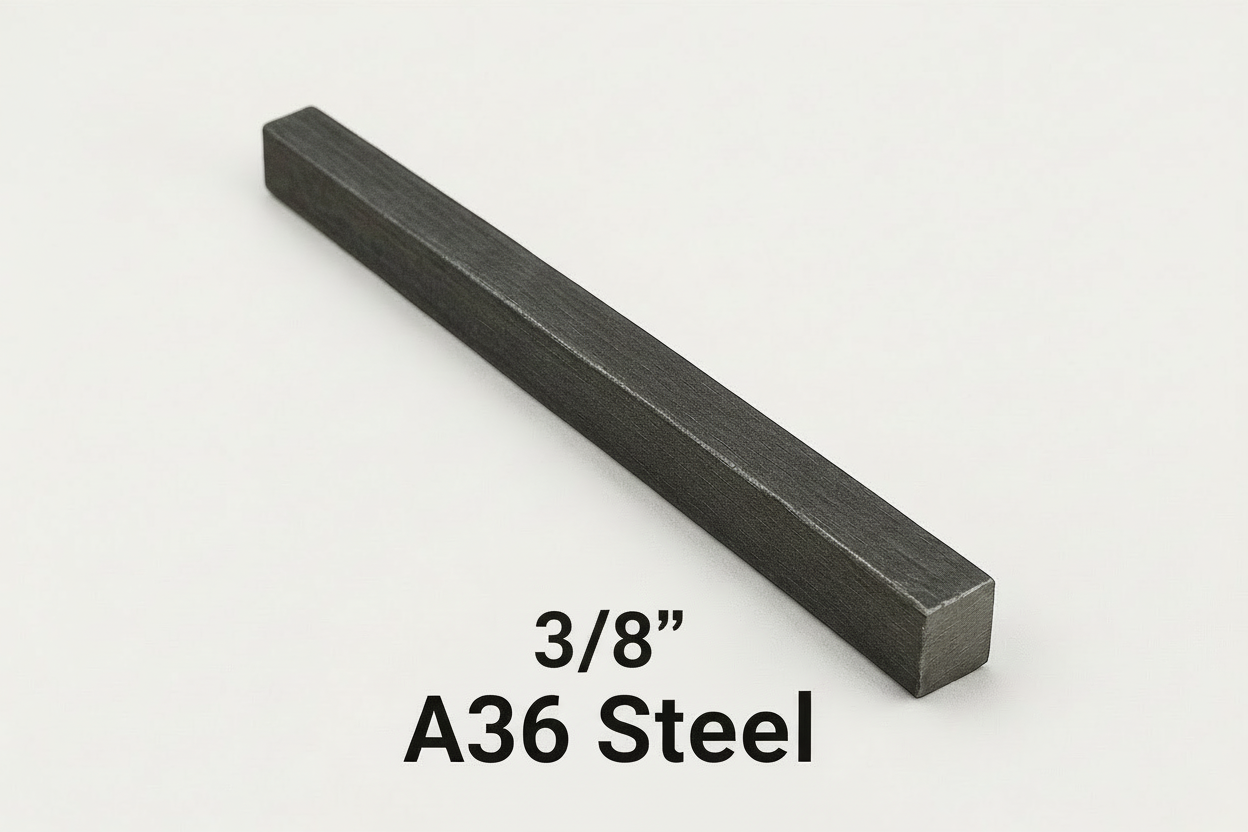 3/8″ Steel Square Bar A36 Hot Rolled Carbon Steel Solid Metal Bar 0.37 ...