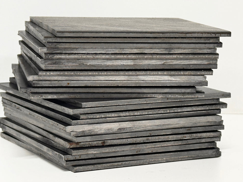 2" x 2" Steel Shim Plates - A36 Hot Rolled Steel - Weld Test Practice ...